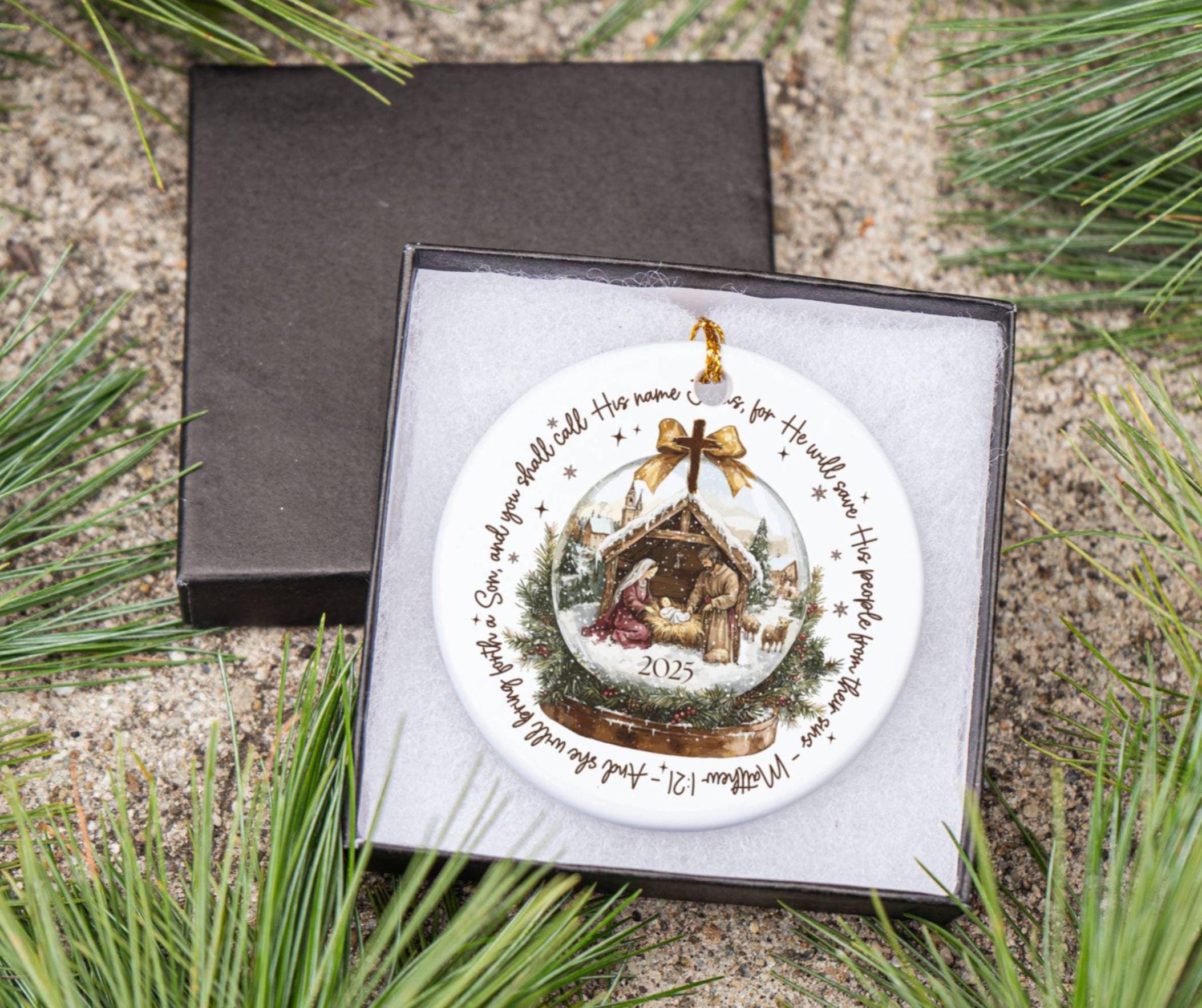 Nativity Ornament, Christian Gifts, Christmas Ornament, Nativity Scene ...