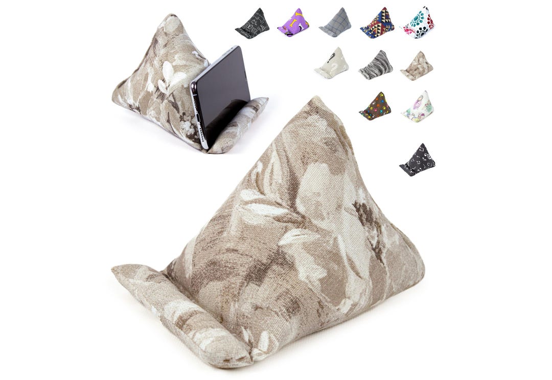 Handmade Phone Pillow Holder - the Wedge Mobile Device Stand - Fabric ...