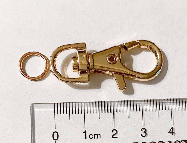 10 Swivel Lobster Claw Clasps 38mm Gold Tone Metal With Jump Rings - Etsy