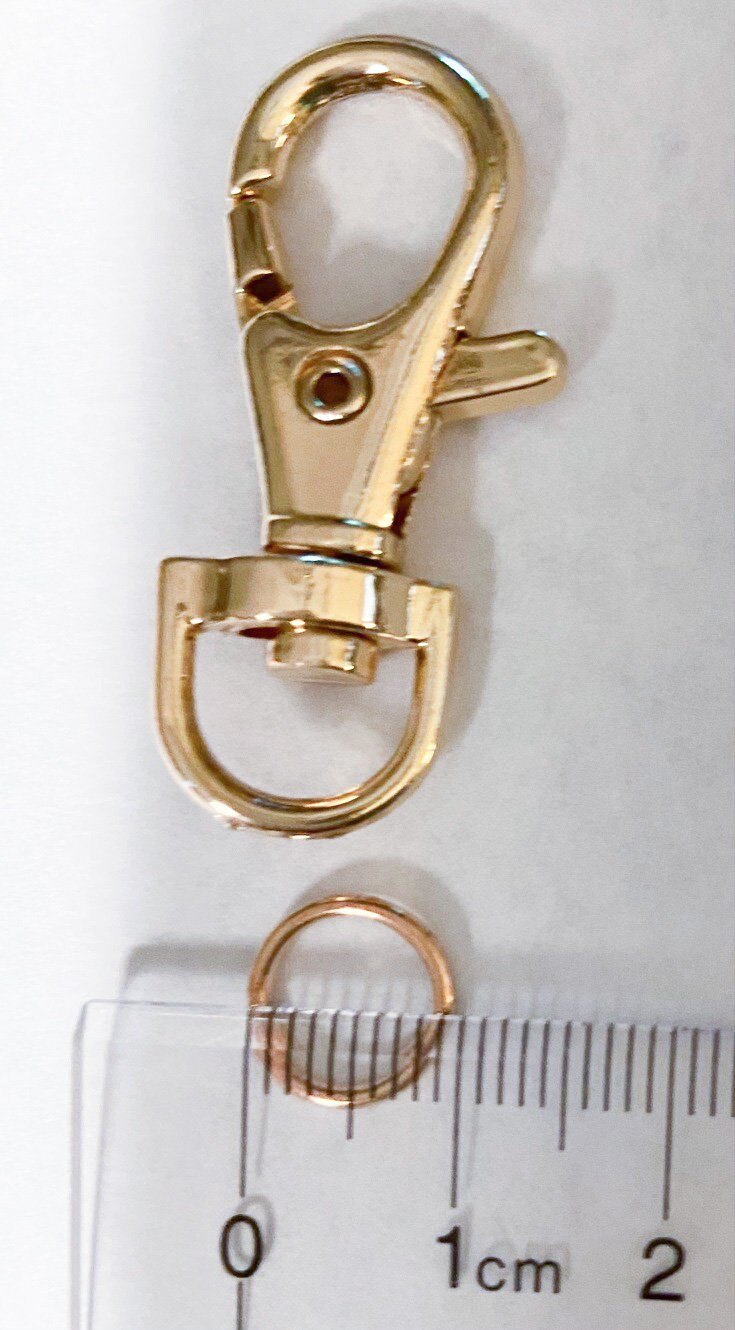 10 Swivel Lobster Claw Clasps 38mm Gold Tone Metal With Jump Rings - Etsy