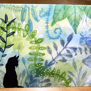 Bookmark Original Watercolor NOT A PRINT, Purple Flowers, Hand-painted ...