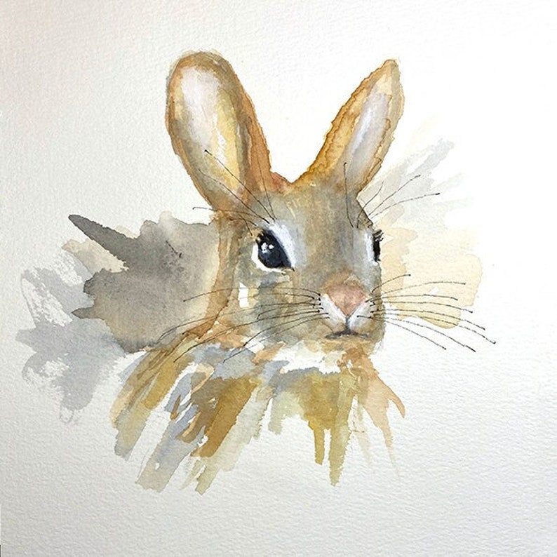 Original Rabbit PAINTING for Square Format NOT A PRINT Original ...