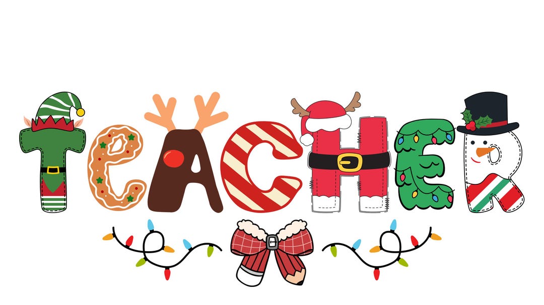 Christmas Teacher SVG (digital Download) - Etsy