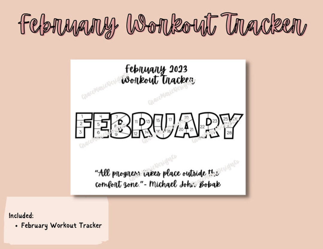 February Workout Tracker - Etsy