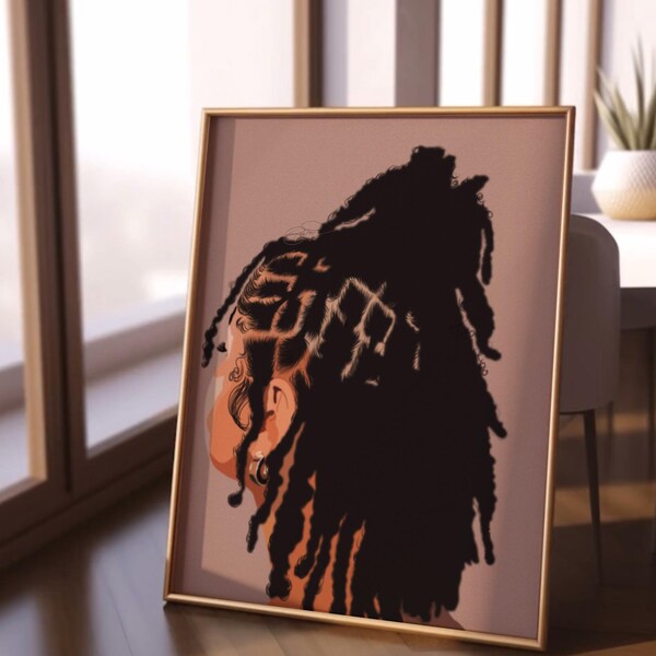 Black Woman With Locs - Etsy