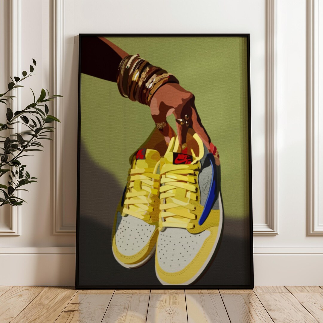 Stylish Digital Art Print of Nike Dunks | Fashionable Sneaker Wall Art ...
