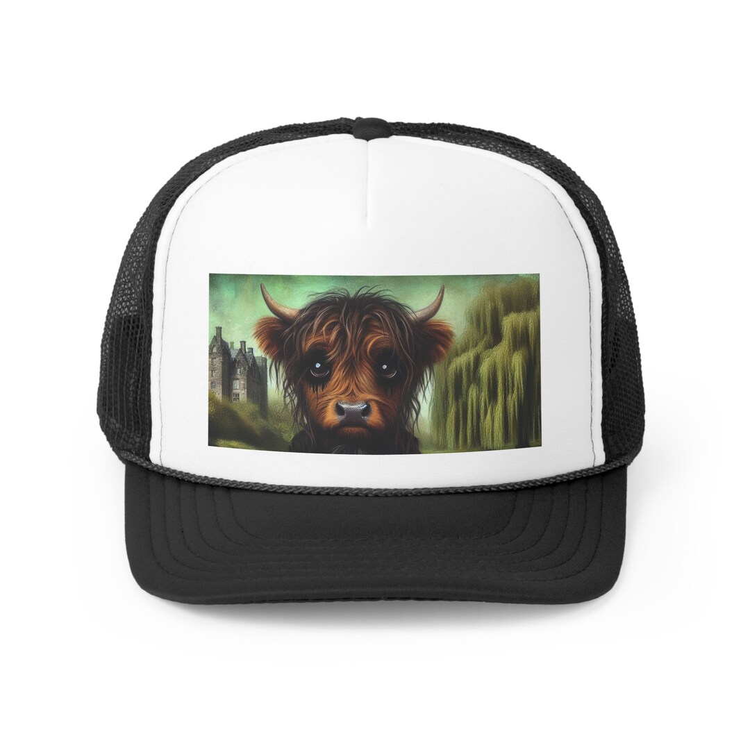 Cute Gothic Highland Calf Trucker Caps Ballcap Hat - Etsy