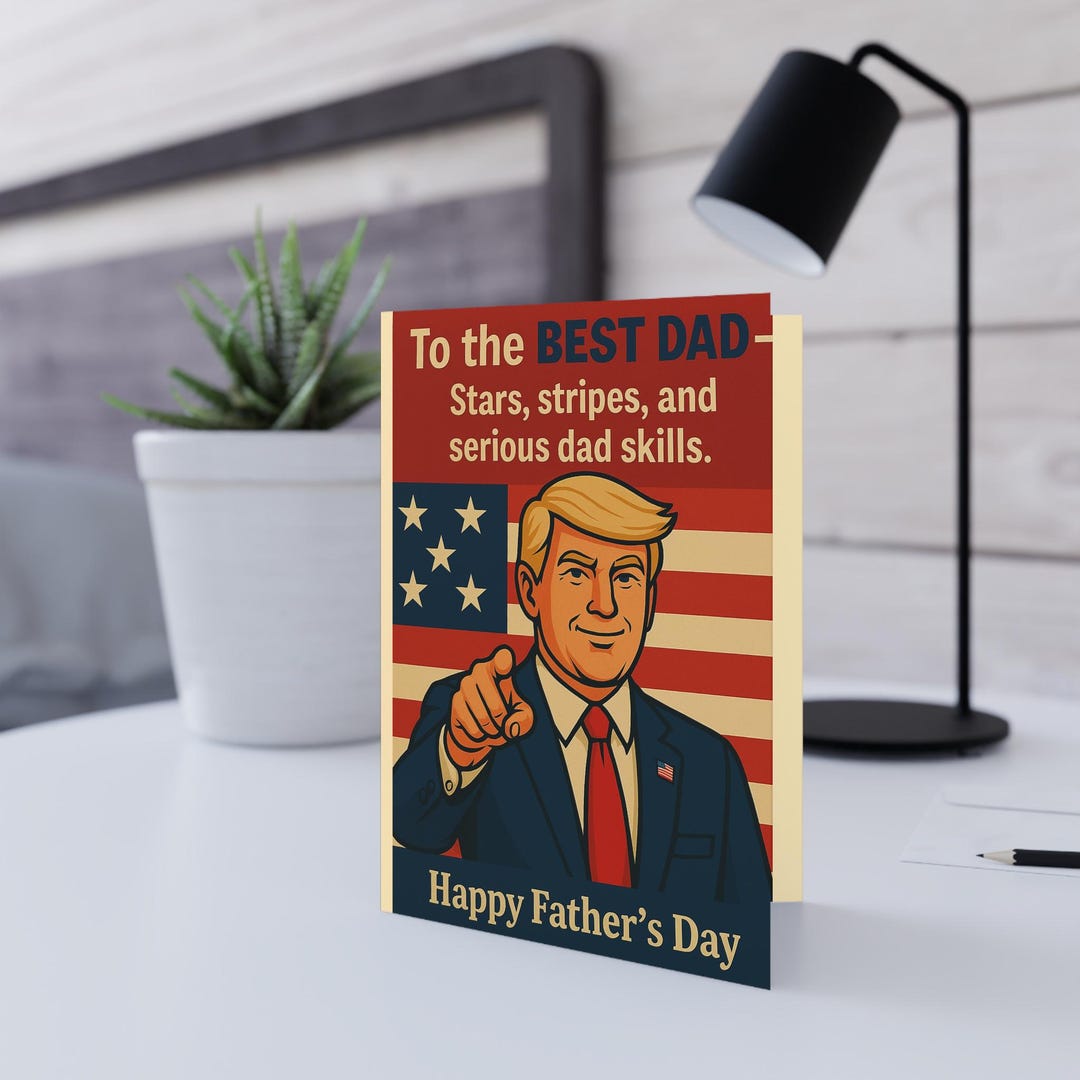 Father's Day Patriotic Greeting Card, Conservative Political Dad Gift ...