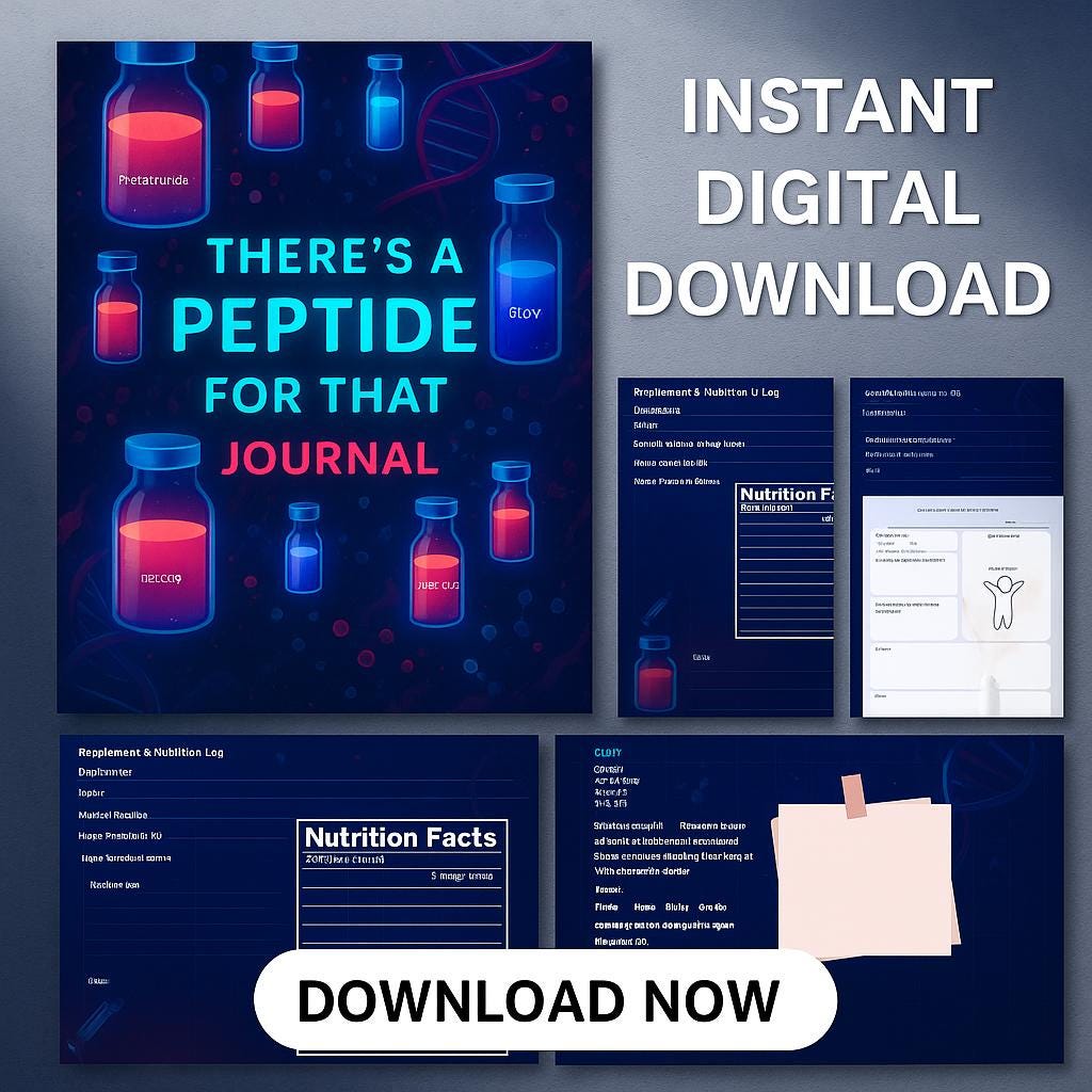 Peptide Journal Tracker: Daily Protocol & Wellness Planner (printable ...