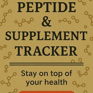 Peptide Journal Log – Printable Peptide Tracker for Peptides and ...