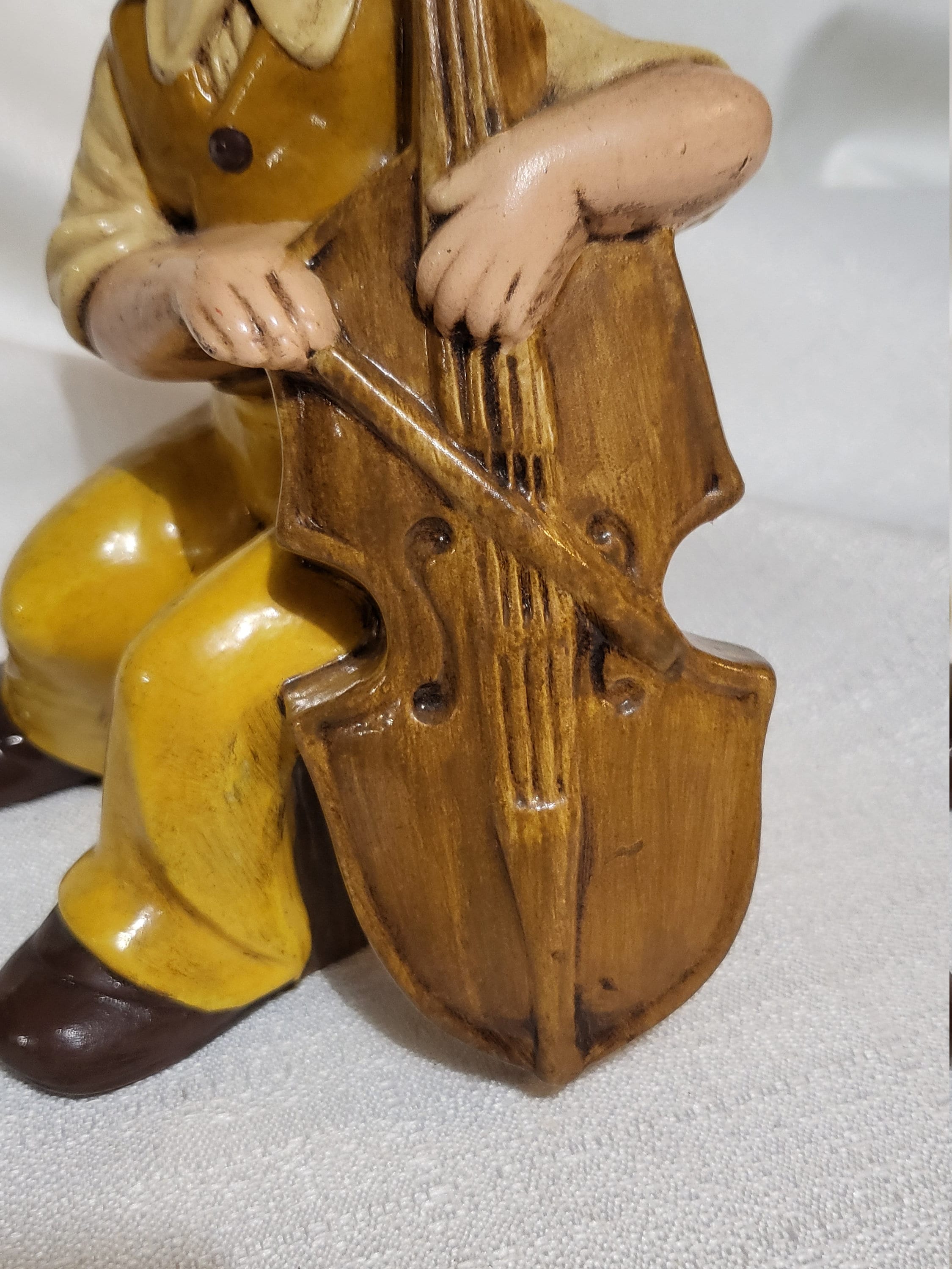 Vintage Ceramic Cello Player - Etsy