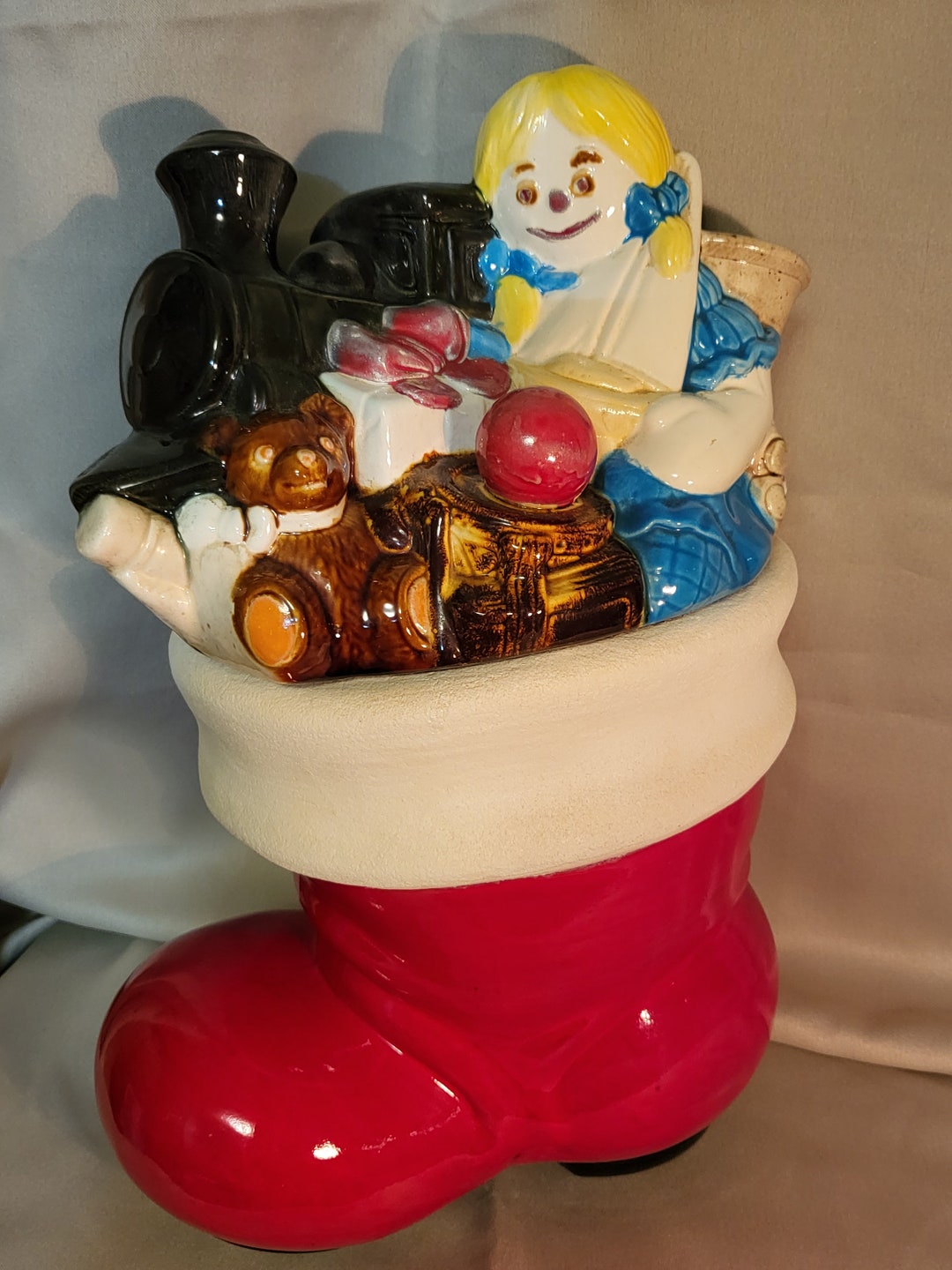 Vintage Atlantic Mold Co. Christmas Cookie Jar - Etsy