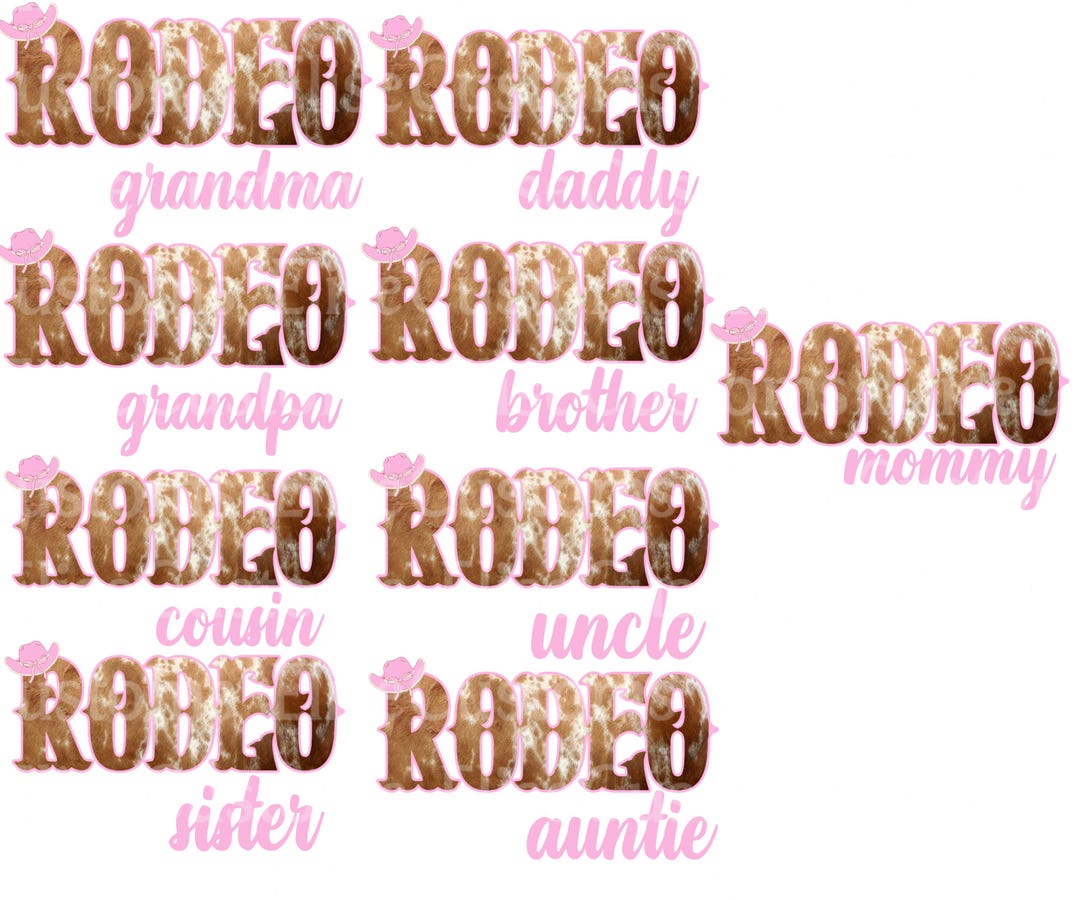 Rodeo Family PNG Bundle | Cow Print Western Shirt Designs | Mama Daddy ...