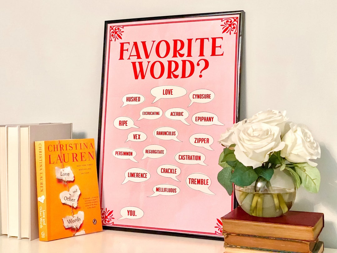 Favorite Word - Large 13x19 - Etsy