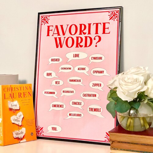 Favorite Word Large 13x19 | Etsy