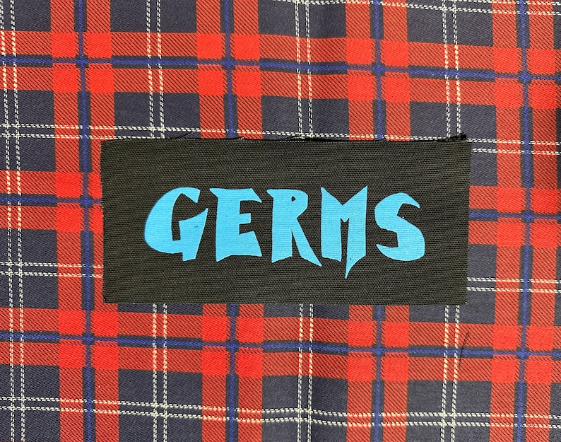 The Germs "logo" DIY Patch- Punk Ska Crust Leftover Crack Star Hipsters ...