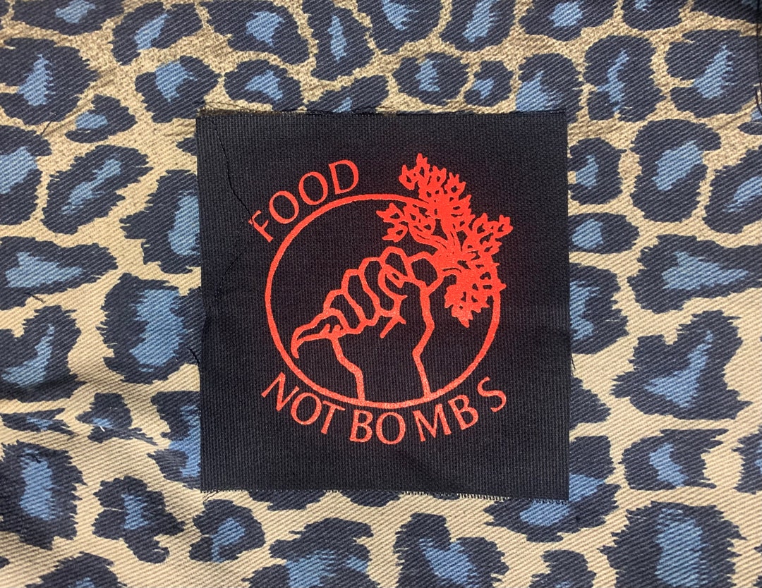 Food Not Bombs DIY Patch- Punk Crust Black Flag off Leftover Crack Oi ...