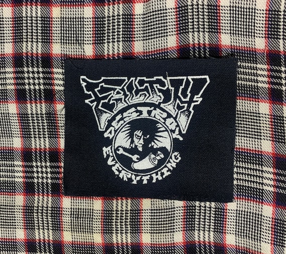 Filth: Destroy Everything DIY Patch Punk Crust Black Flag off - Etsy