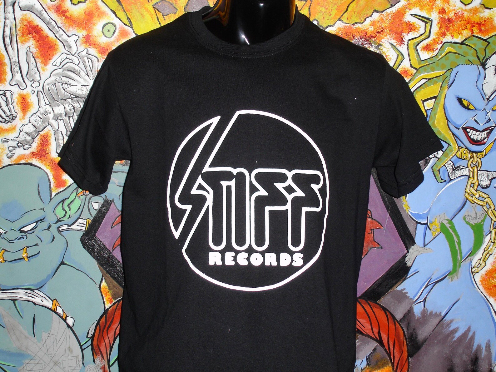 Stiff Records logo Shirt Plasmatics Damned Adverts | Etsy