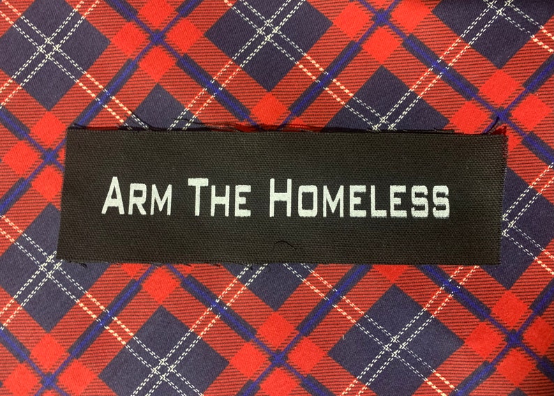 Arm the Homeless DIY Patch- Punk Crust Black Flag Leftover Crack Oi - Etsy