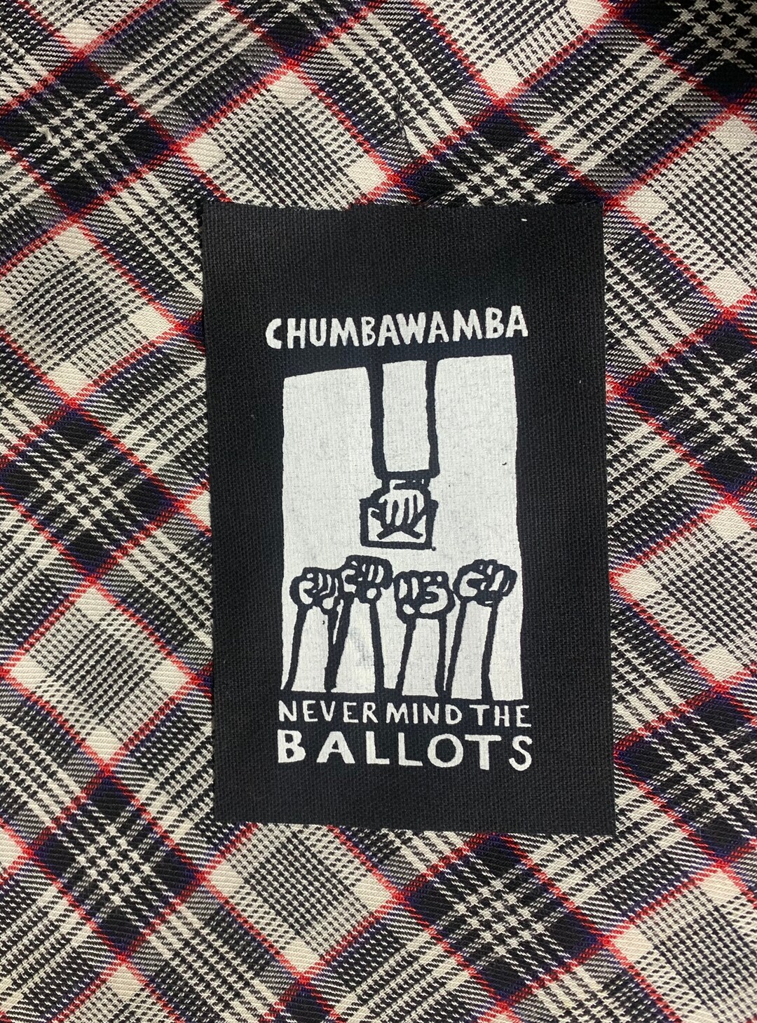 Chumbawamba "never Mind the Ballots" DIY Patch- Punk Crust Black Flag ...