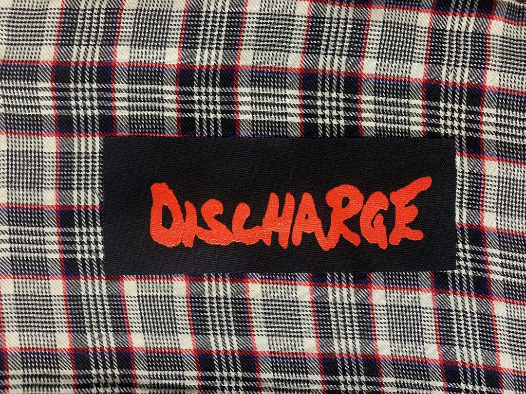 Discharge Logo DIY Patch- Punk Crust Black Flag off Leftover Crack Oi ...