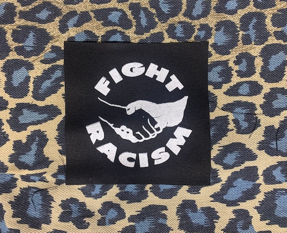 Fight Racism DIY Patch Punk Crust Black Flag off Leftover | Etsy