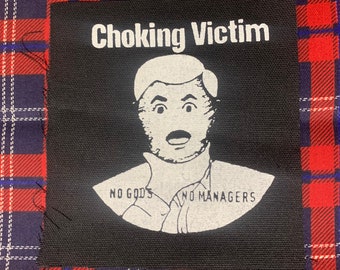 Choking Victim Applique Punk Patch - Etsy