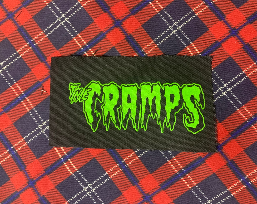 The Cramps "logo" DIY Patch- Punk Crust Black Flag off Leftover Crack ...
