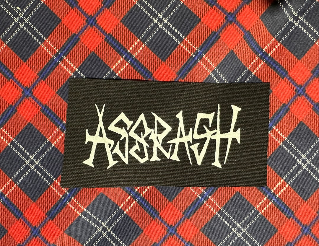 Assrash "logo" DIY Patch- Punk Crust Leftover Crack Star Hipsters Anti ...
