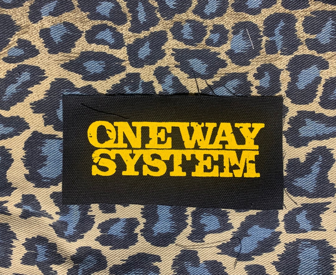 One Way System DIY Patch- Punk Crust Black Flag off Leftover Crack Oi ...