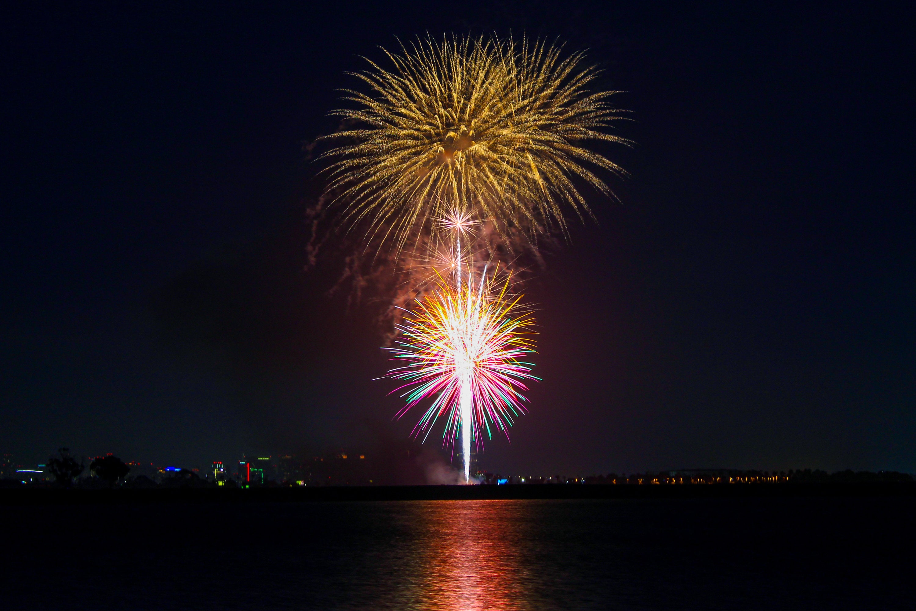 Fireworks Over Water High Definition Photography Digital - Etsy