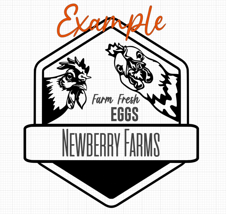 Farm Logo Template With Chickens SVG Digital Download - Etsy