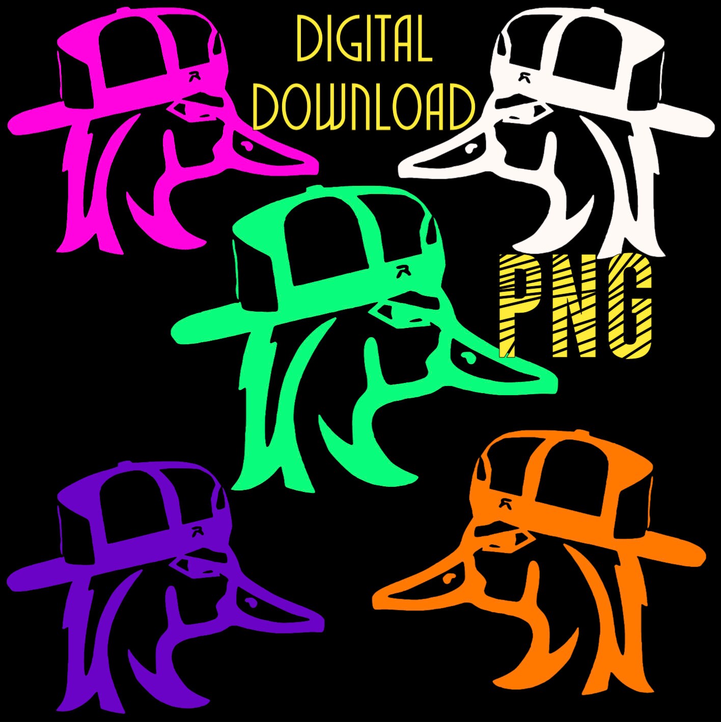 Cool Duck Neon PNG Digital Download - Etsy