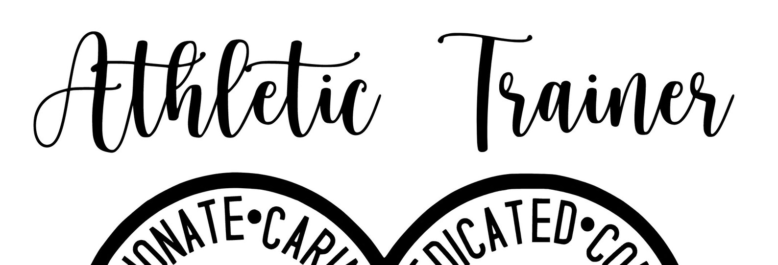 Athletic Trainer Over Inspirational Heart SVG/PNG Bundle - Etsy