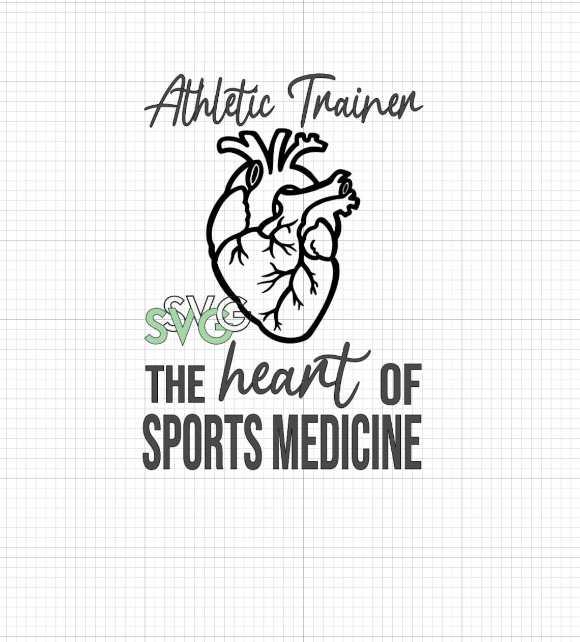 Athletic Trainer is the HEART of Sports Medicine Bundle SVG Zip File ...