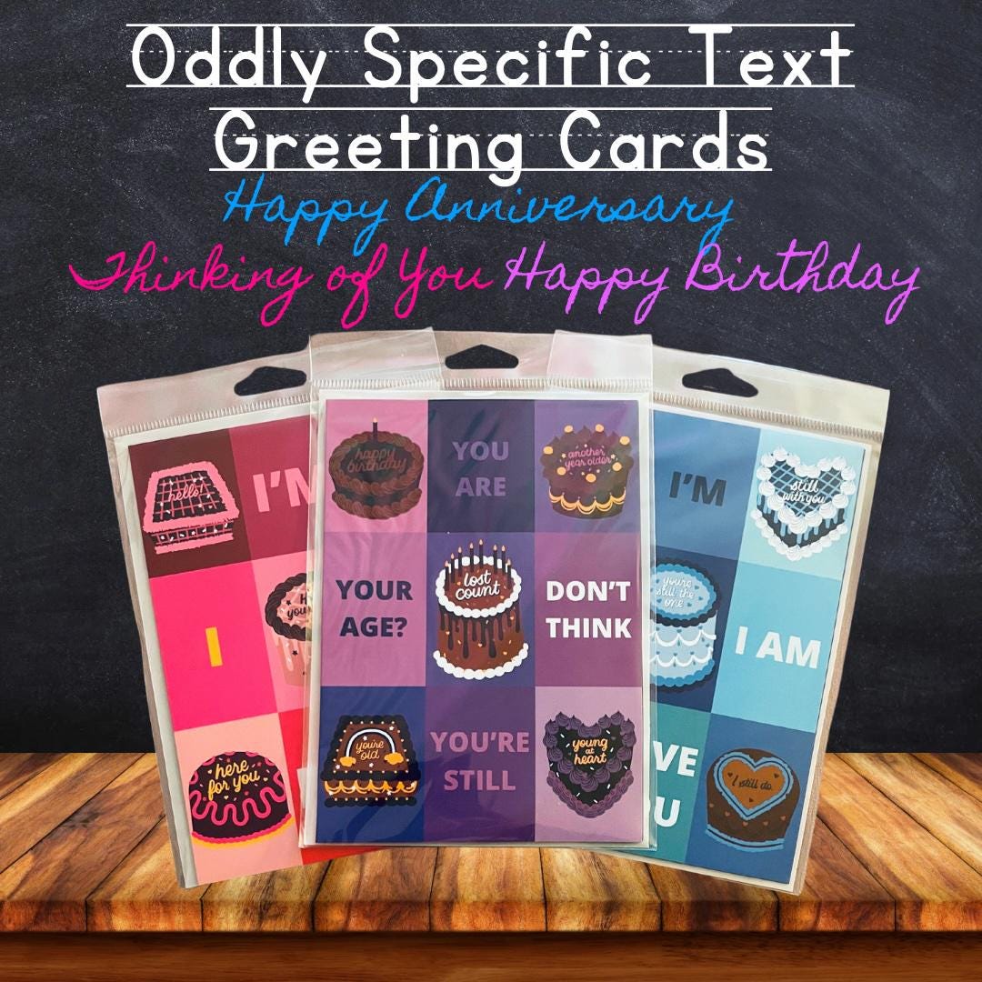 Oddly Specific Text Greeting Cards - Etsy