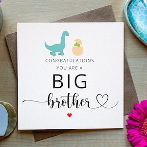 New Big Brother Card, Brother Cards - Baby Sister Card - Baby Brother ...