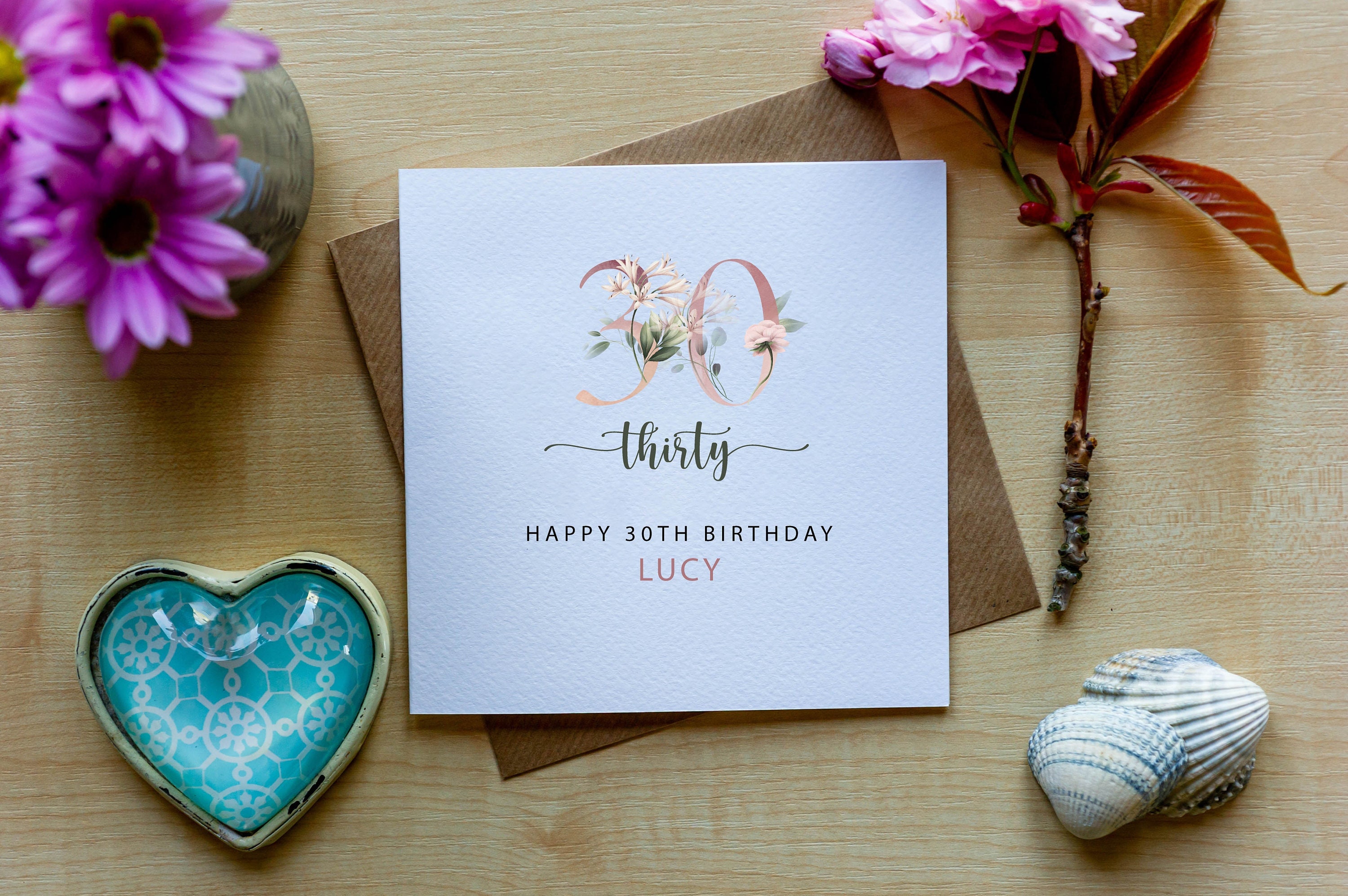 Personalised 30th Birthday Card Happy Birthday Card for - Etsy