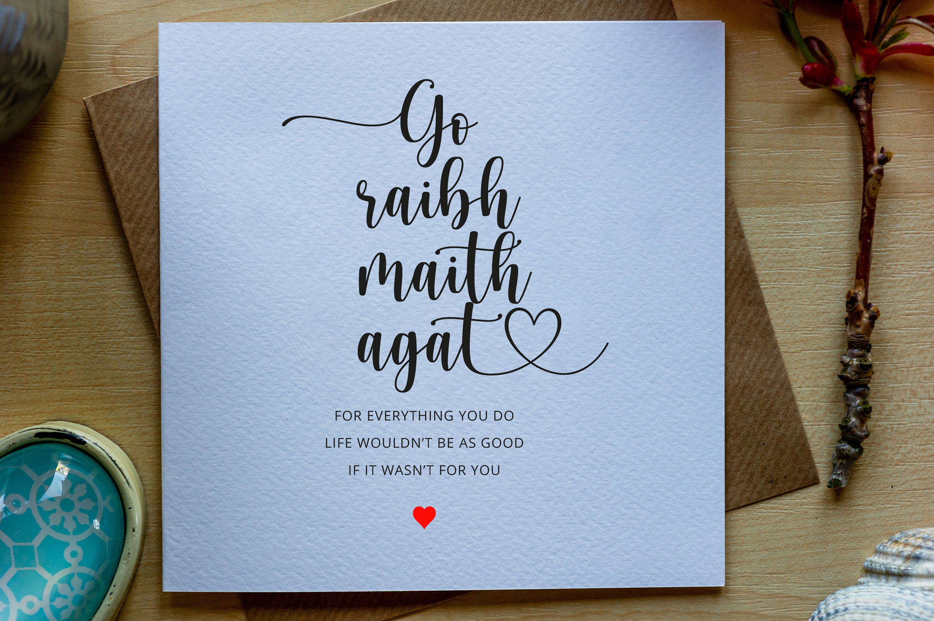 Go raibh maith agat thank you greeting card Irish language | Etsy