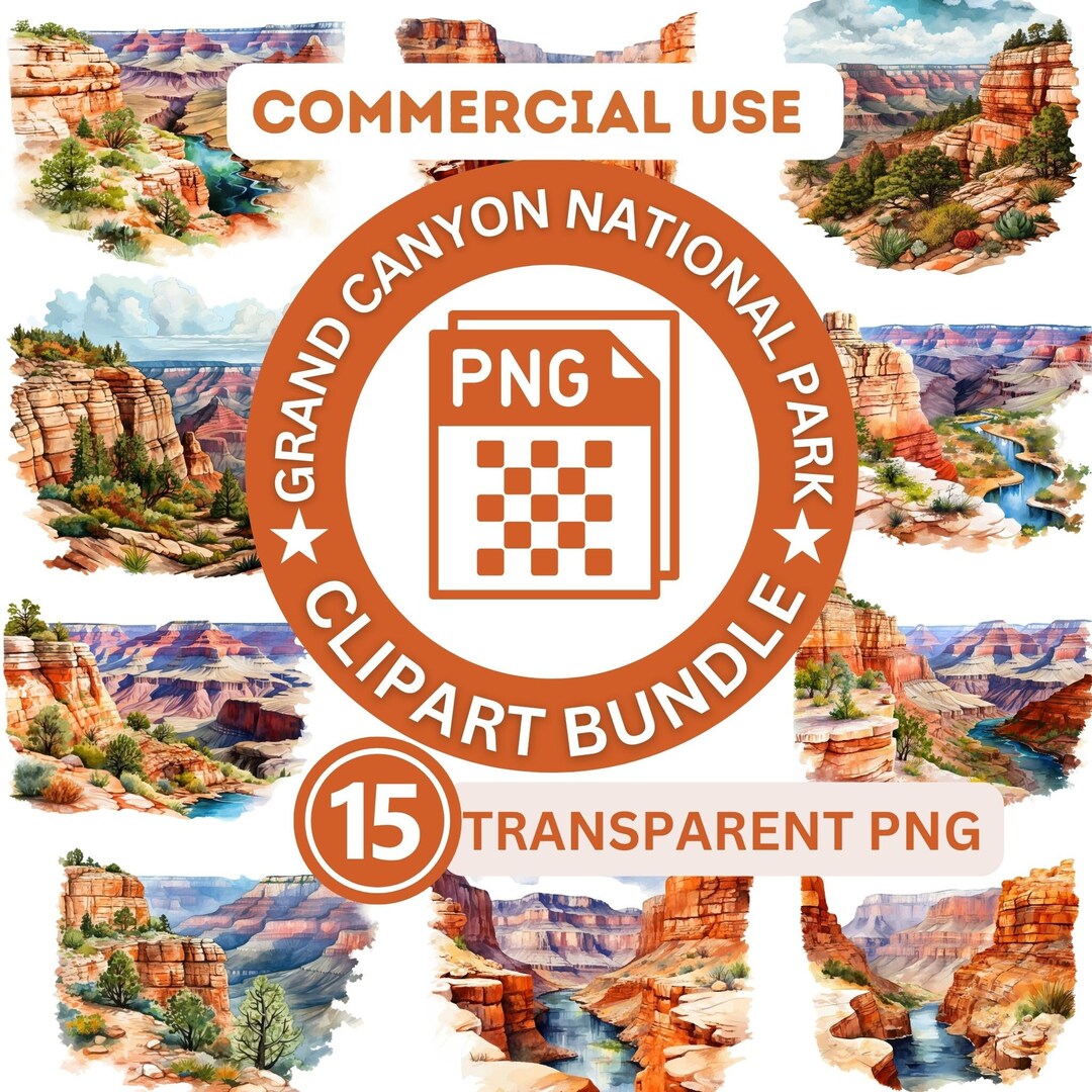 Grand Canyon National Park Transparent Background PNG Digital Instant ...