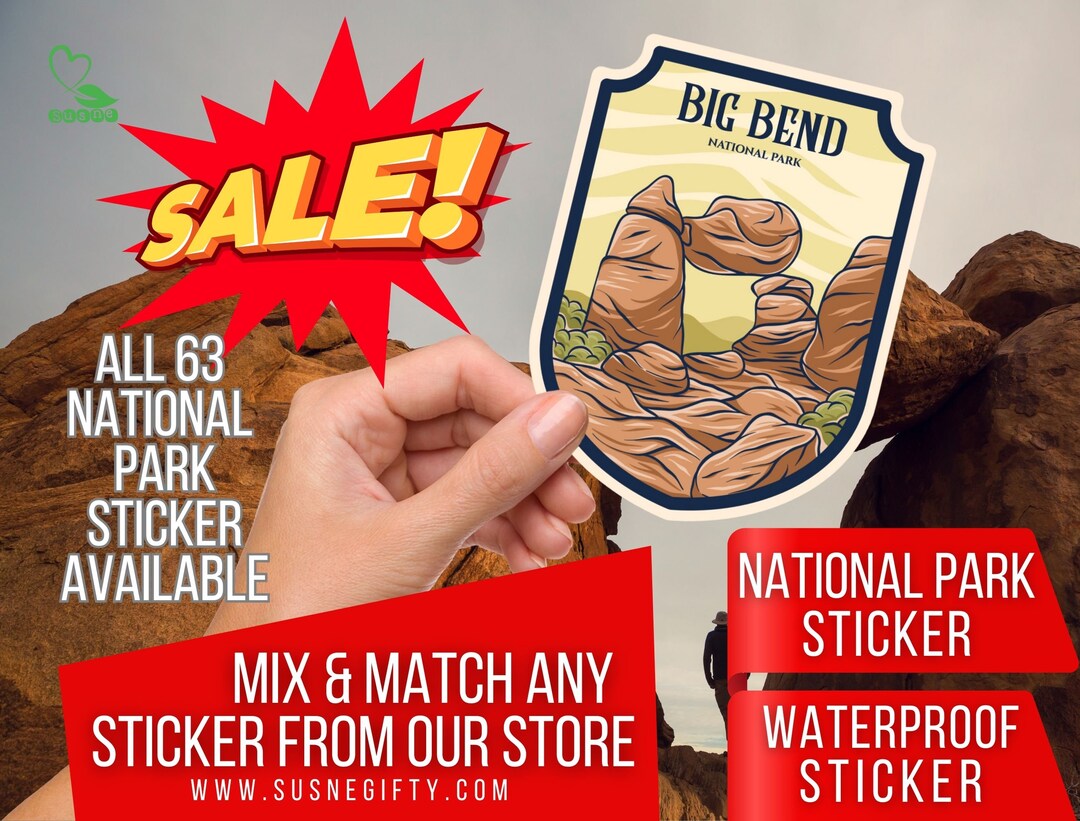 Big Bend National Park WPA Adventure Sticker Pack Hiking, Camping ...