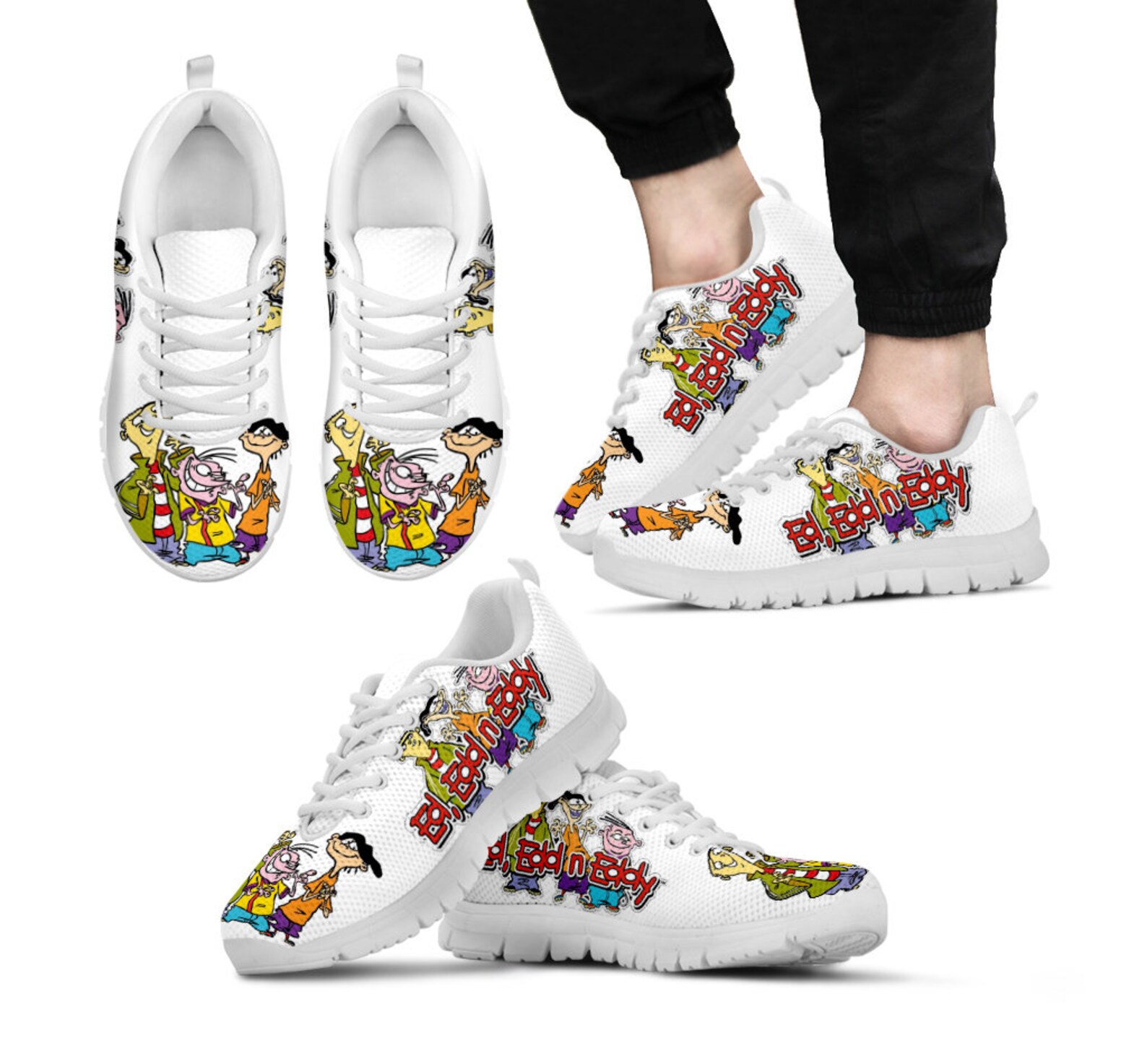 Ed Edd N Eddy Custom Sneakers Ed Custom Shoes Plank Print Etsy