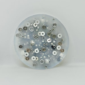 3” Circle Picky Pad - Silver - Fidget Toy - Solid Color - ADHD - Skin ...