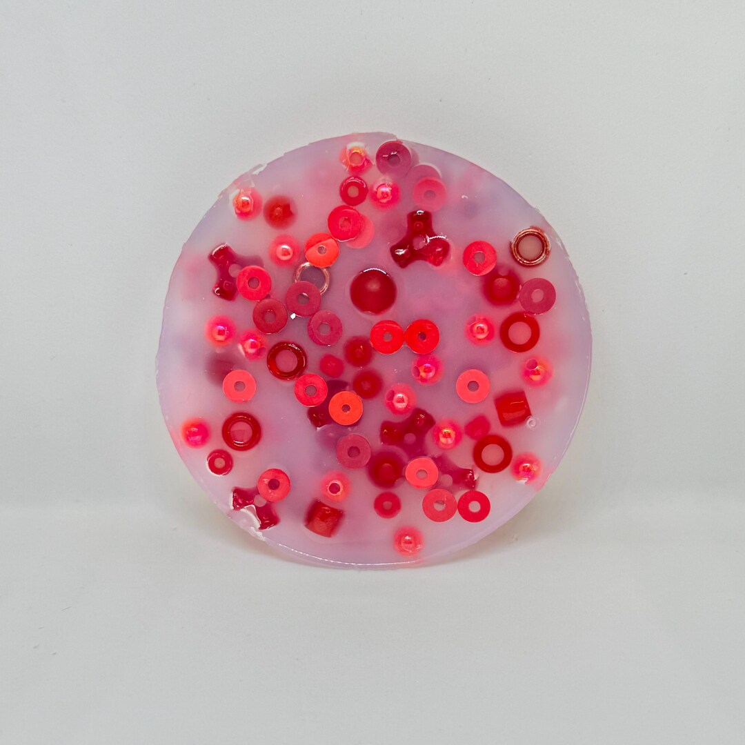 Circle Picky Pad - Red - Fidget Toy - Solid Color - ADHD - Skin Picking ...