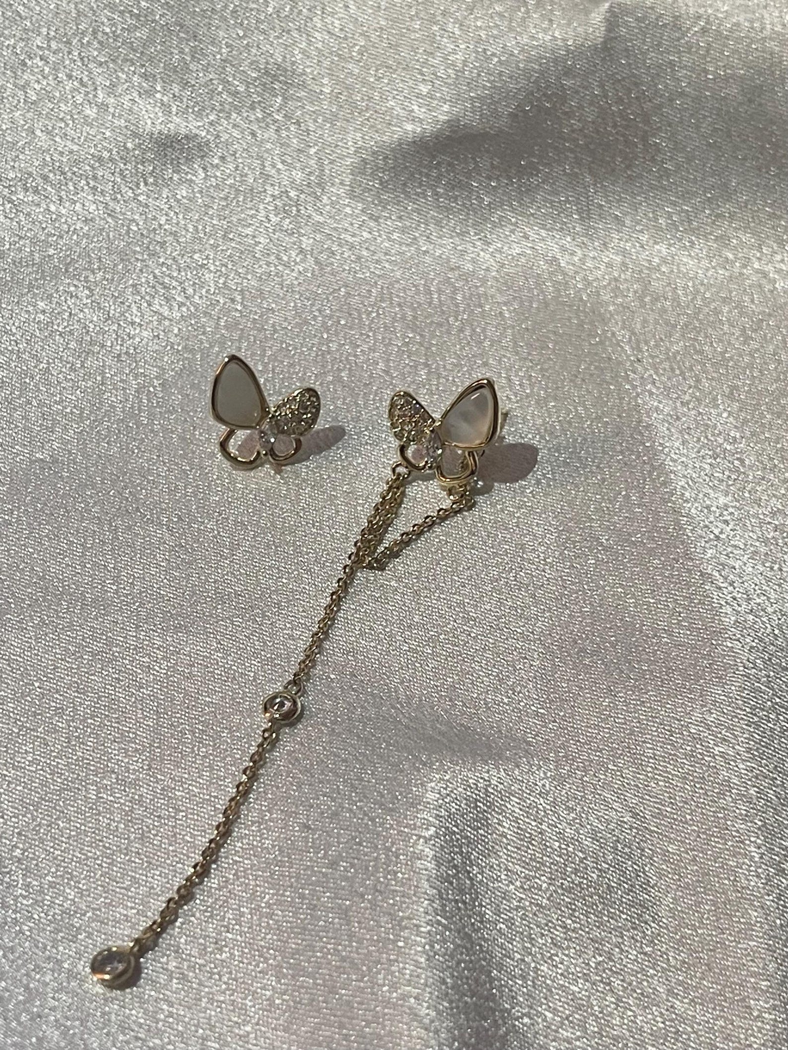 Asymmetric Butterfly Chandelier Earring - Etsy