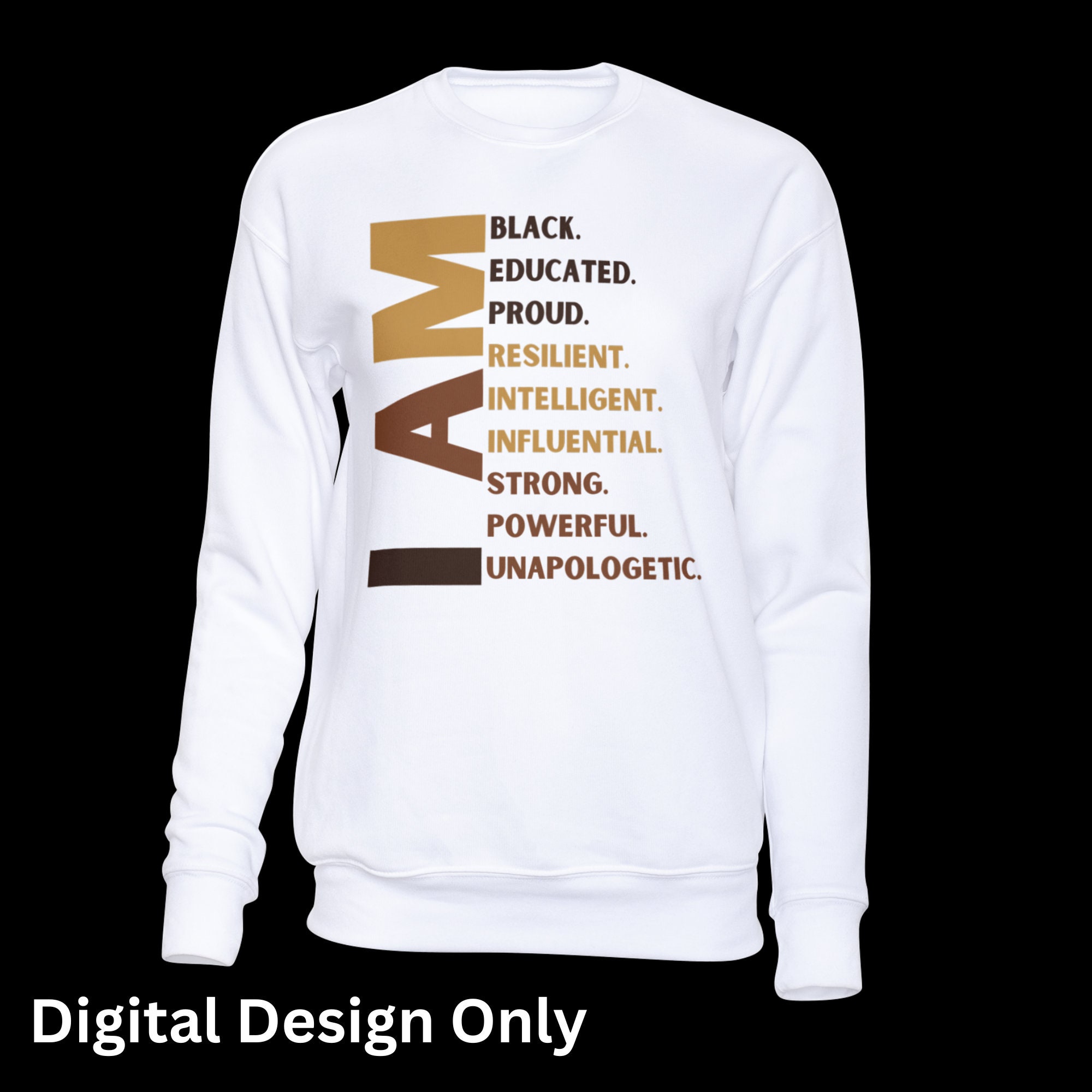I AM BLACK. Digital Design | Instant Download | Black History Design ...