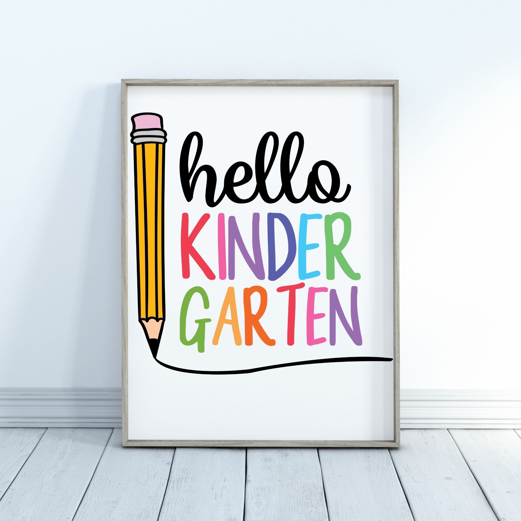 Hello Kindergarten Back to School, Svg, Dxf, Eps, Png (instant Download ...