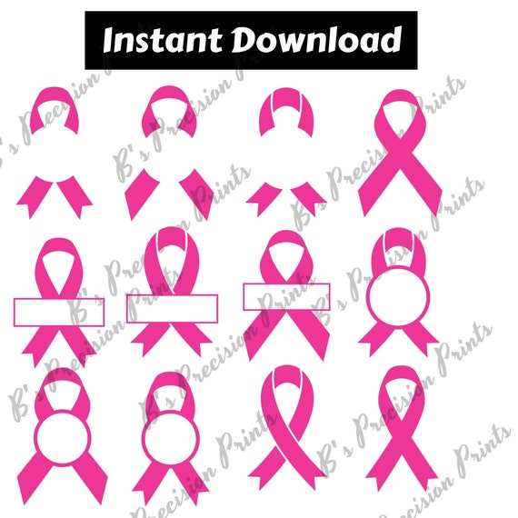 Breast Cancer Ribbons Digital Download Instant Download - Etsy