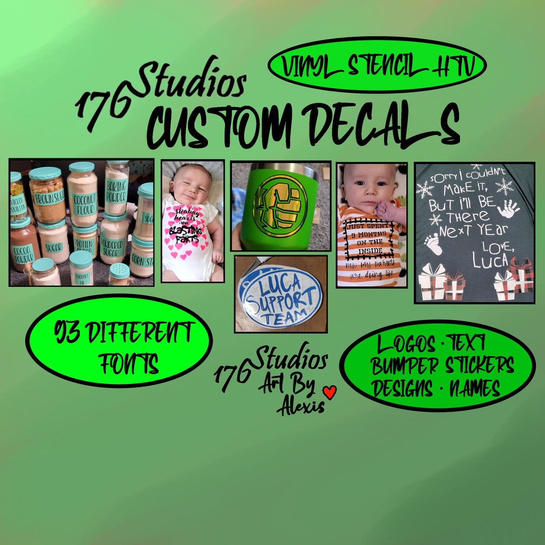 Custom Decals and Iron Ons - Etsy